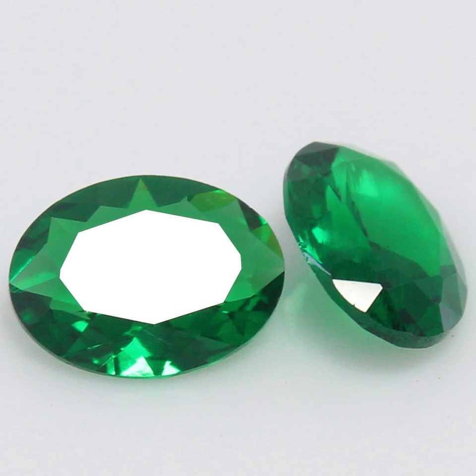 Natural Certified MUZO Green Emerald 4x3 MM Oval Pair Unheated Gemstone ...