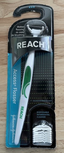 (1) Reach Access Flosser with Disposable 8 Snap On Floss Heads SEALED ...