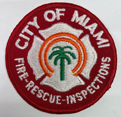 Miami City Fire Rescue Inspections Florida FL Patch M1 | eBay