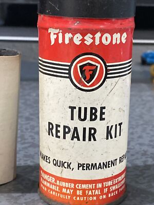 VINTAGE BIKE BICYCLE FIRESTONE TUBE PATCH REPAIR KIT ADVERTISING RUBBER ...