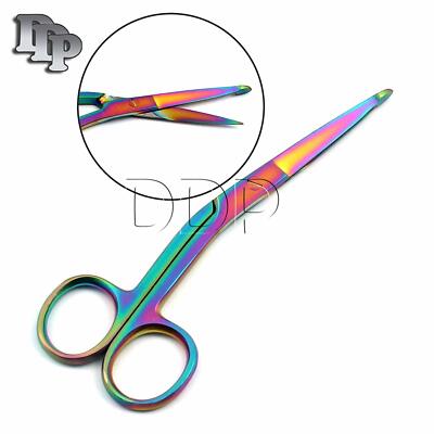 Knowles Bandage Scissors 5.5'' Angled Multi Color Rainbow Surgical ...