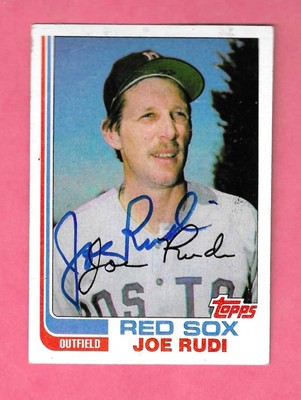 JOE RUDI Boston Red Sox Signed Autographed 1982 Topps Baseball Card ...