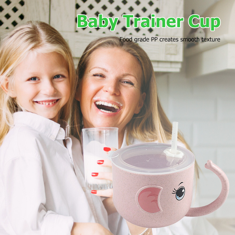 Baby Feeding Cup Toddler Learning Drinking Bottle Training Cups (Pink ...
