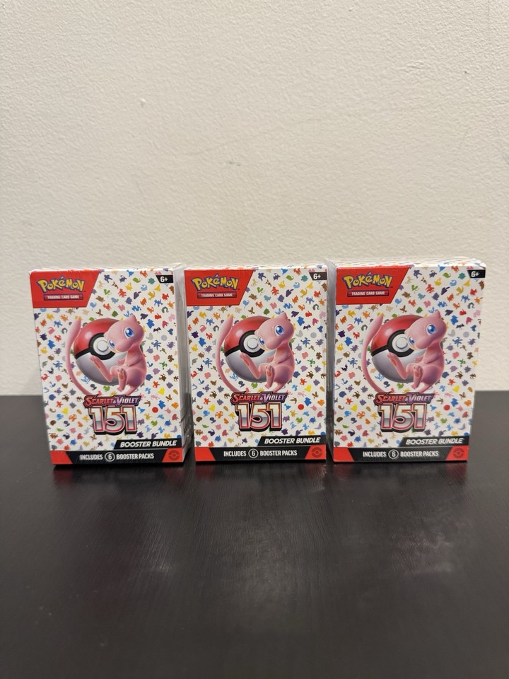 Lot of 3 - Pokemon Scarlet Violet S3.5 151 Booster Bundle - Factory ...
