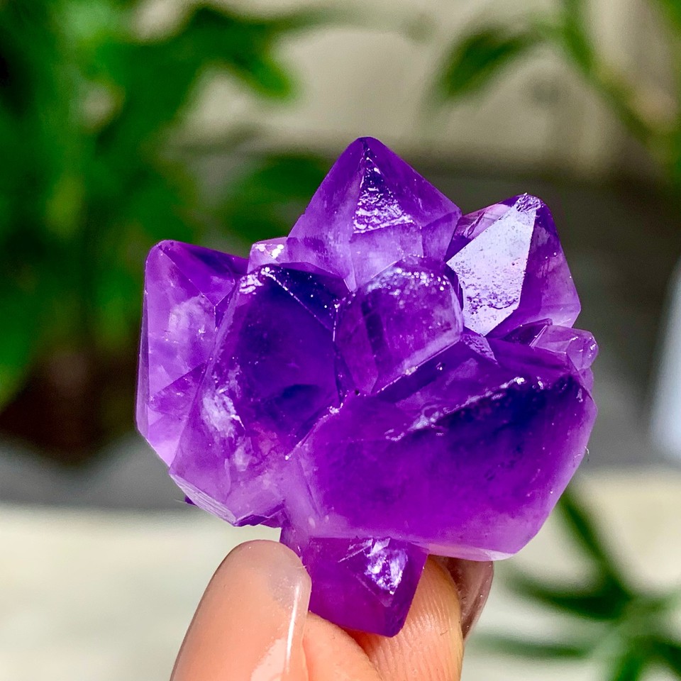14G Natural beautiful phantom Amethyst druse Quartz Crystal Healing | eBay