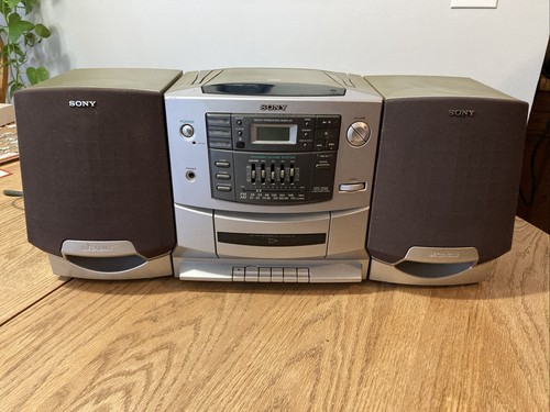 Sony CFD-Z550 AM/FM CD Cassette Portable Stereo Boombox ~ Read ...
