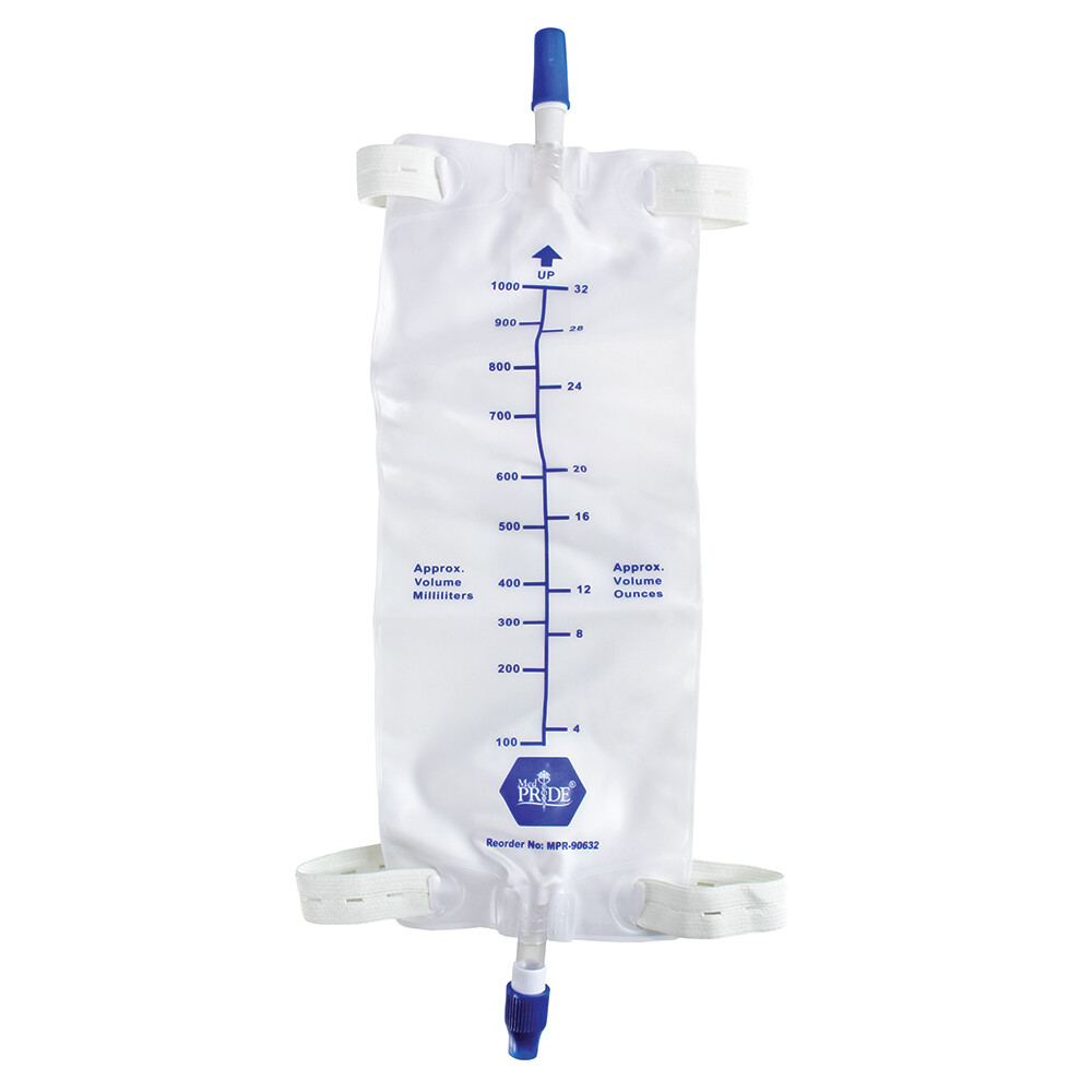 9 Bags-Urinary Drainage Bag, Leg Drain Bag w/Straps, Anti-Reflux Valve ...