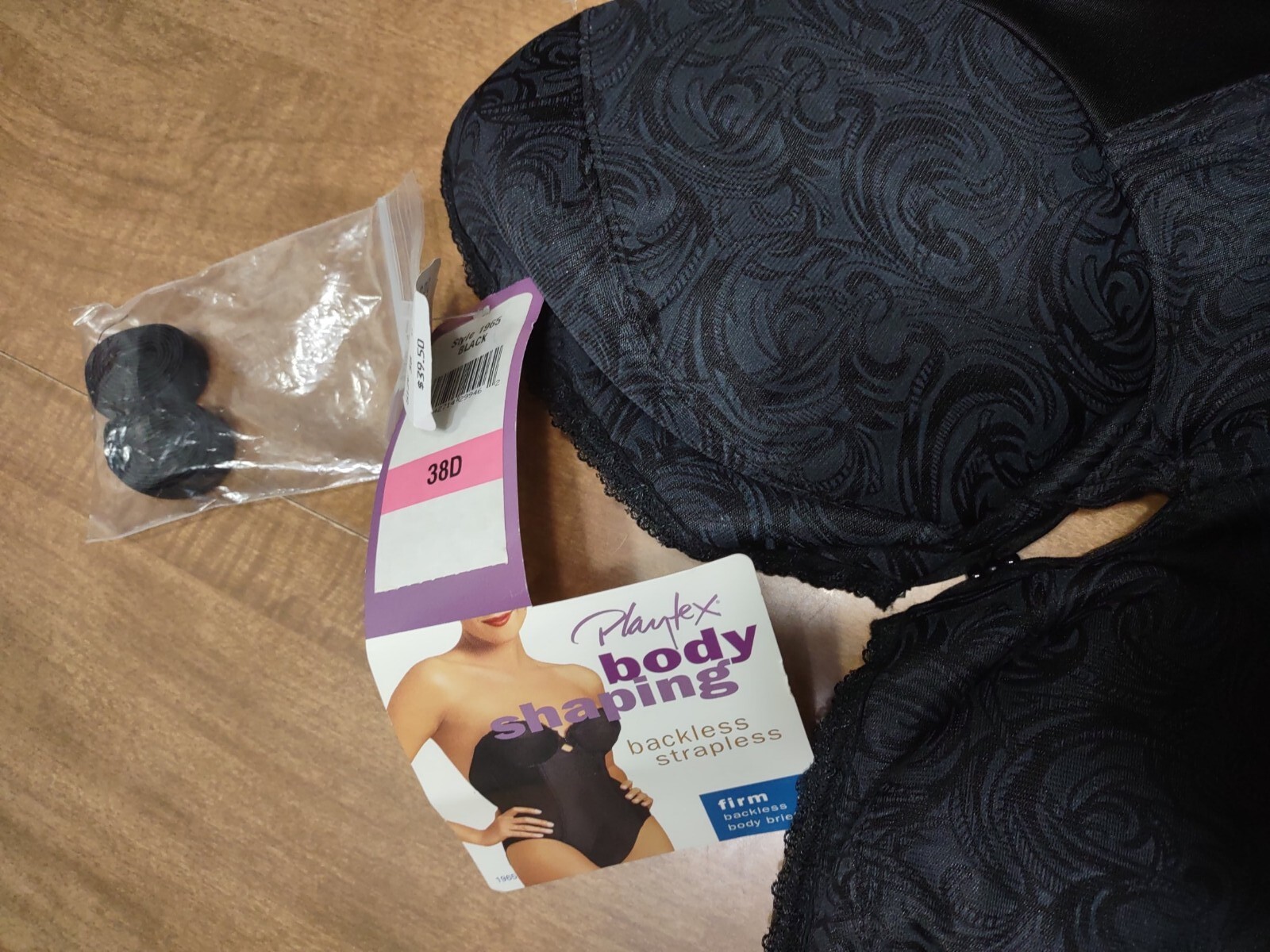 Vintage Playtex Style 1965 Boned Black Bustier Bra All in One Bodysuit ...