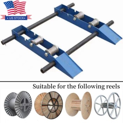 Heavy Duty Cable Drum Roller Stand Cable Reel Dispenser for reels 11.8 ...
