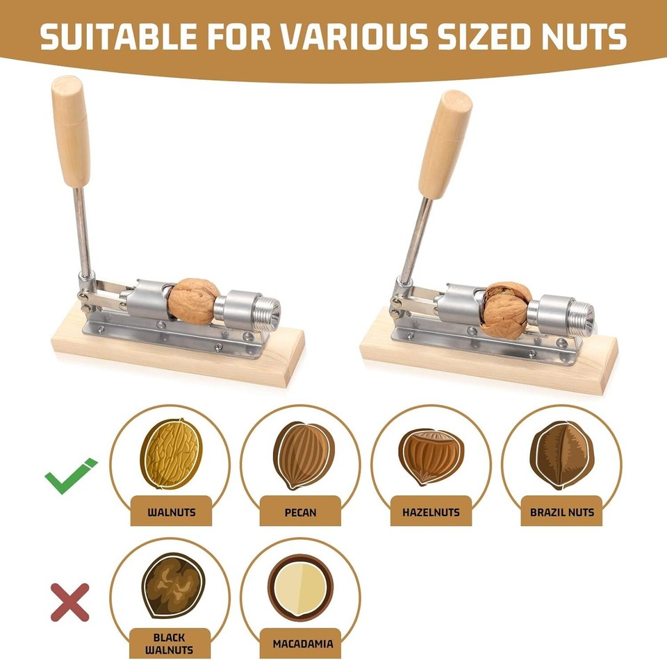 Nut Cracker Machine Splitter Tool Breaker Pecan Sheller Walnut Almond ...