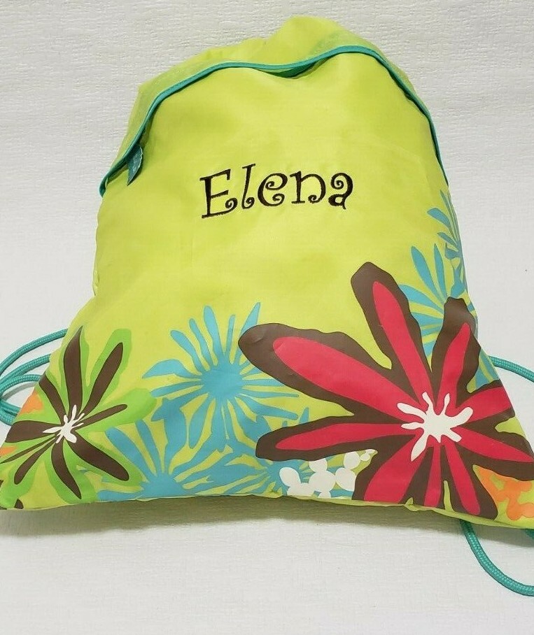 Thirty one GYM Backpack 31 Lime Green gift bag drawstring cinch sac ...