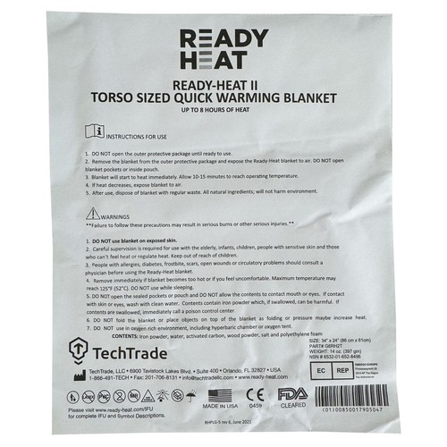 Ready-Heat II Torso Hypothermia Blanket | eBay