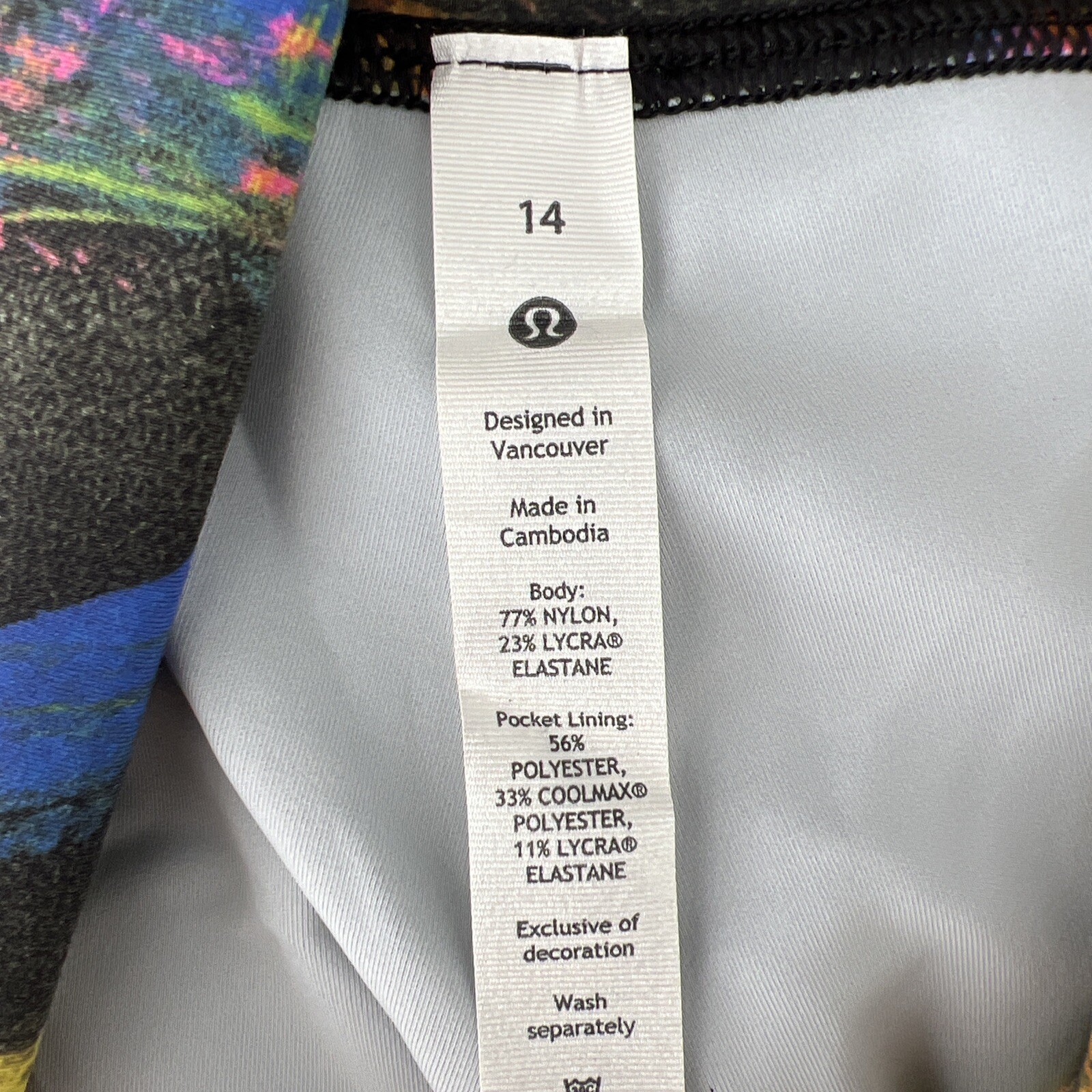Lululemon Wunder Train HR Tight 25" NWT Size 14 Multicolor UNBM LW5CXNS ...