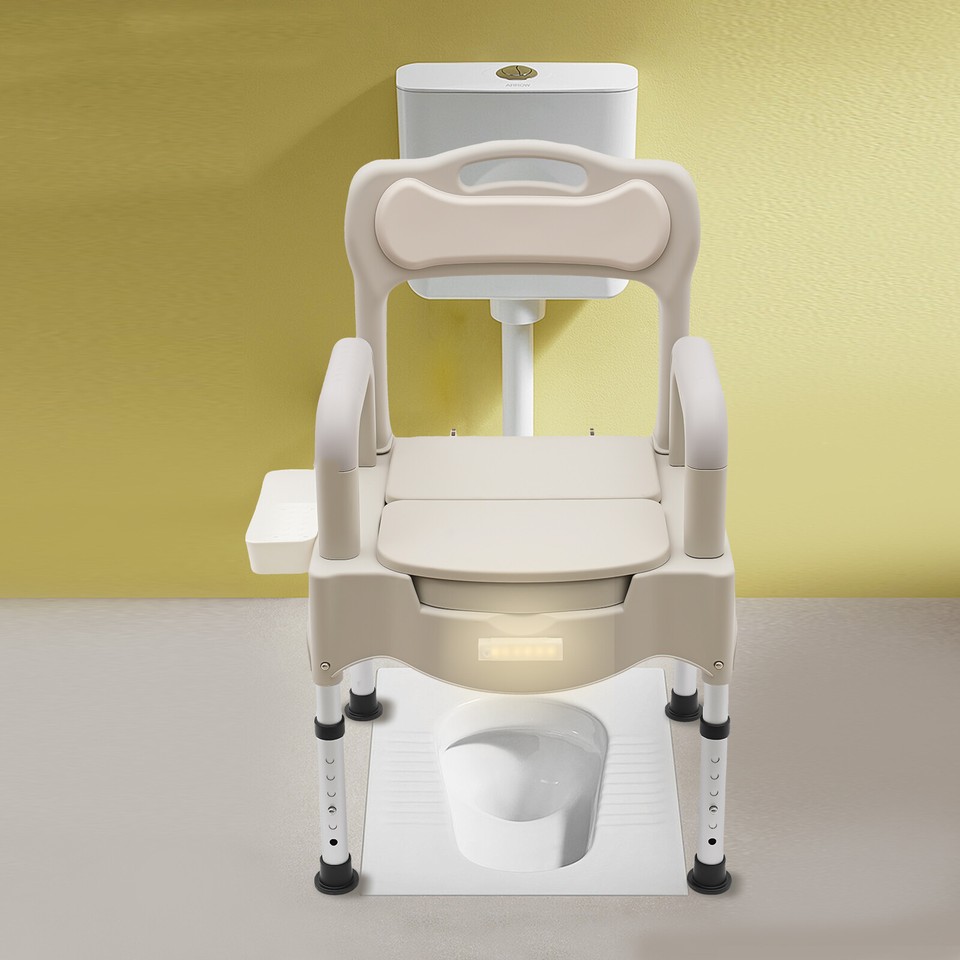 Heavy Duty Height Adjustable Bath Seat Commode Toilet Chair 250kg Adult ...