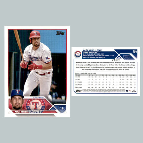 Nathaniel Lowe Lot 10 Baseball Cards 2023 Topps 1058f Set Collection ...