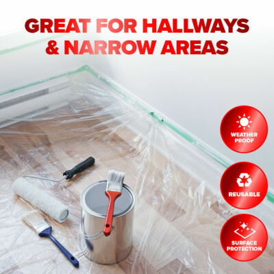 Painting Drop Sheet Dust Cover Paint Partner Plastic Protection 2m x 6m ...