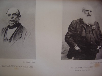 Portraits de Jean Alexandre GALLIX et de Louis GALLIX Tournon-sur-Rhône ...