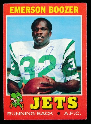 1971 Topps Football #73 EMERSON BOOZER (New York Jets) *AUTOGRAPHED* | eBay