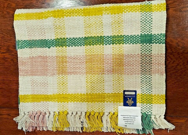 Threshold Area Rug 100 Cotton Multicolor Stripe W/fringe 20" X 34 ...