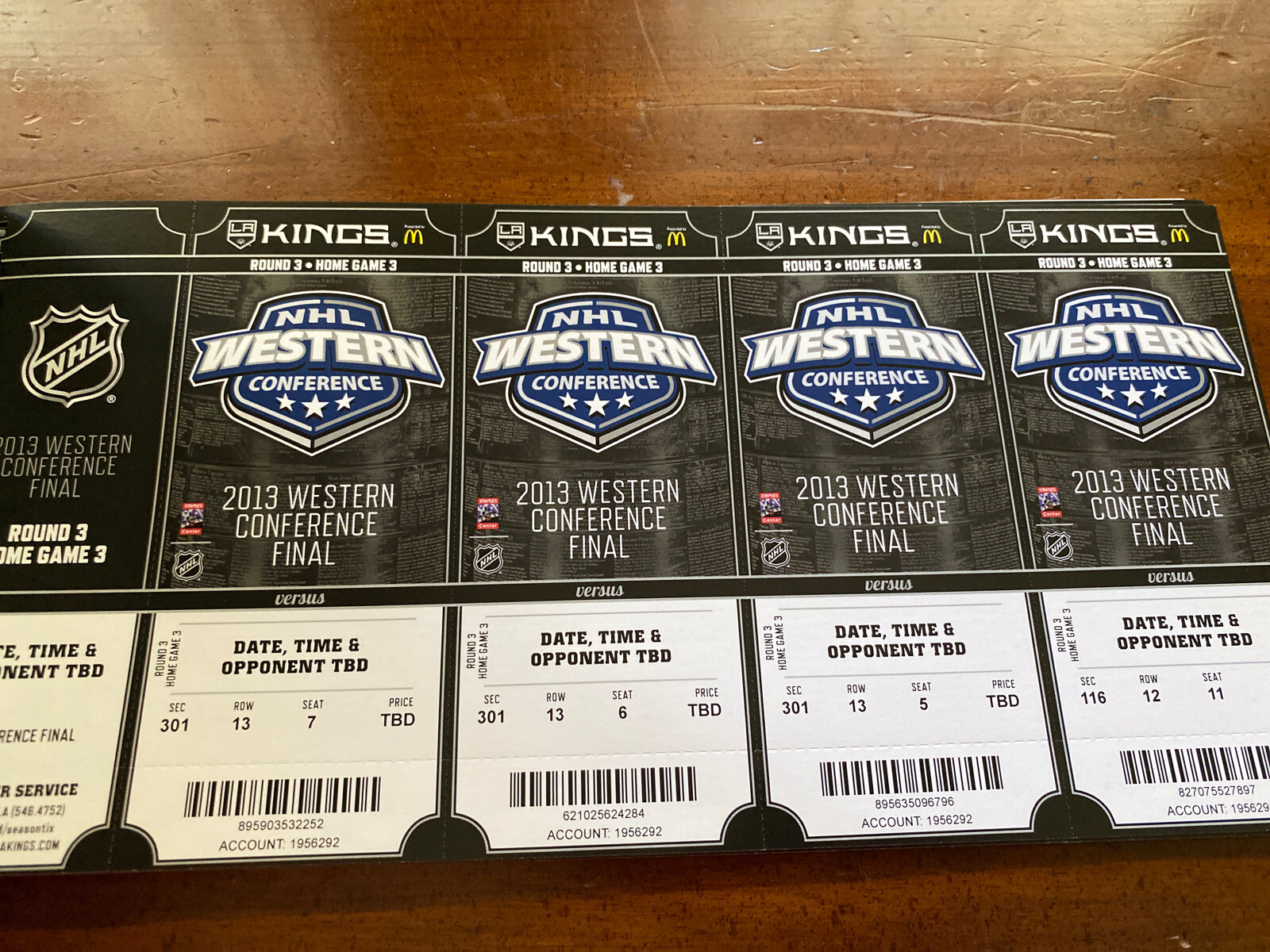 2012-13 LA KINGS SEASON TICKET BOOK SET STUBS + PLAYOFFS 4 SEATS FOR ...