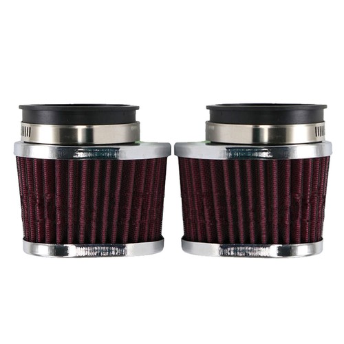 Motorcycle Scooter Engine Intake Air Filter Pods Cleaner 50MM Washable ...