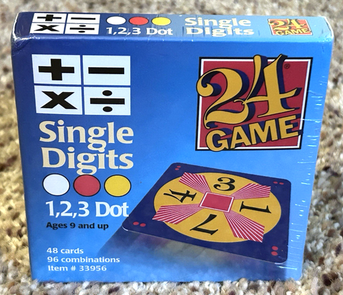 NEW 24 Game Single Digits Math Game Add Subtract Multiply Divide ...