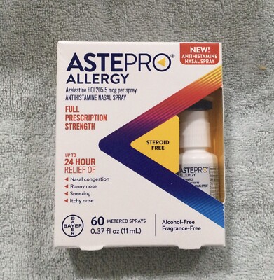 Astepro Allergy 60 Sprays Nasal Spray 24hr Relief 11ml Antihistamine ...