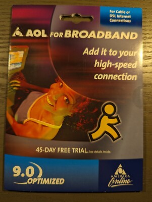 AOL for Broadband - 9.0 Optimized - - For Cable or DSL - New Sealed ...