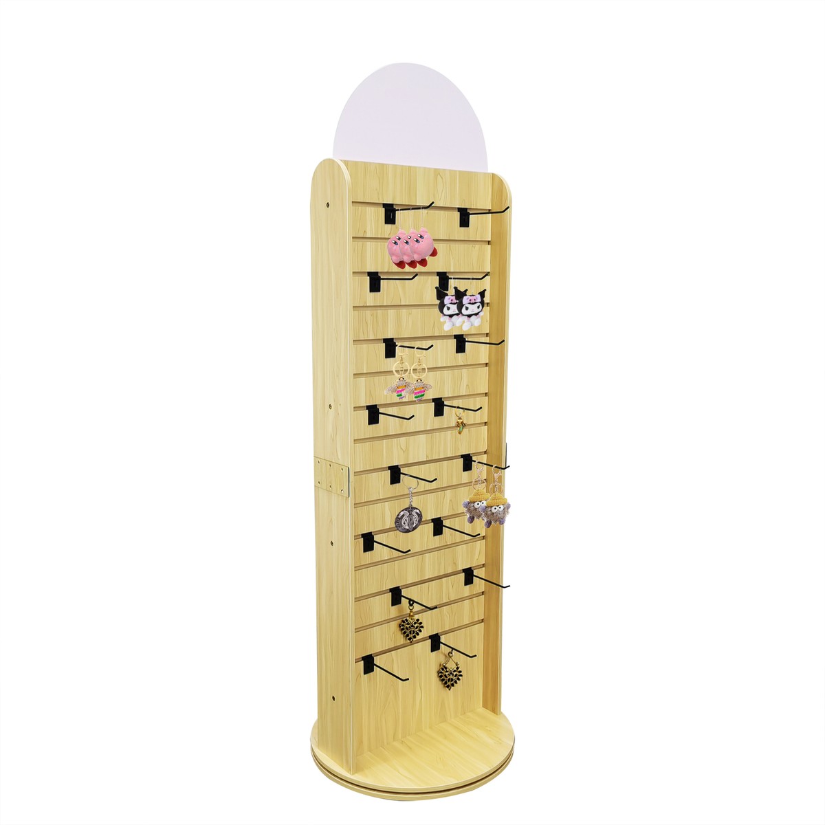 Rotating Slatwall Display Rack Double Sided Slatwall Rotating Display