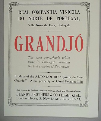 Grandjo White Wine PRINT AD - 1928 ~~ Portugal | eBay