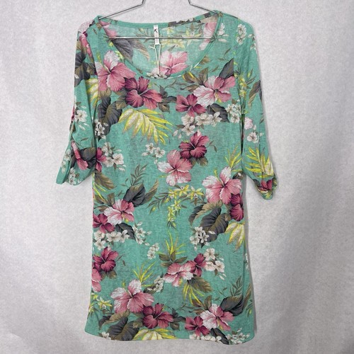 Pink Blush Maternity open weave floral tunic size large XL | eBay