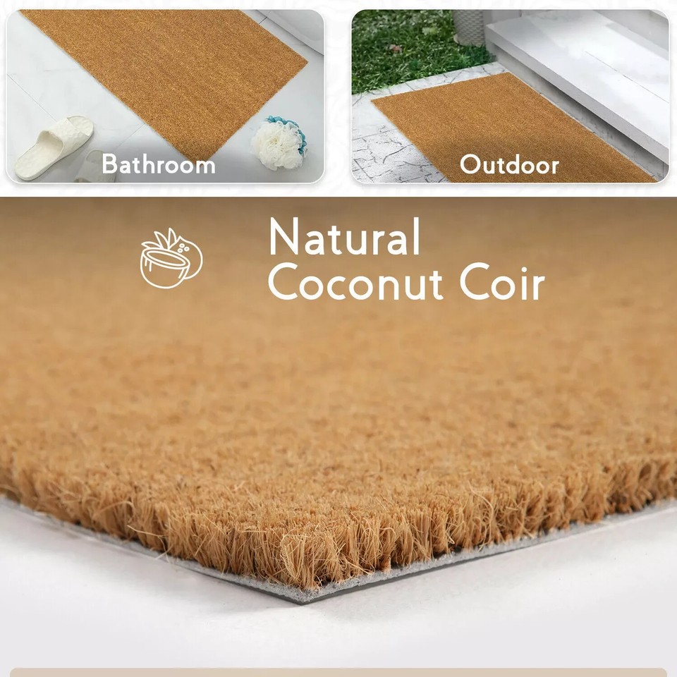 Natural Coconut Coir Entrance Door Mat Heavy Duty Outdoor Lobby ...