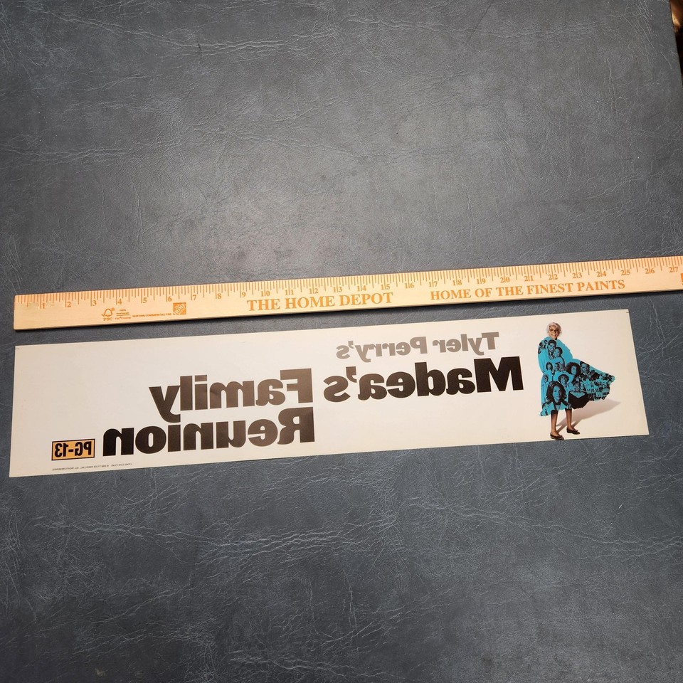 Tyler Perry Madea's Family Reunion Movie Theater Promo Banner Sign Card ...