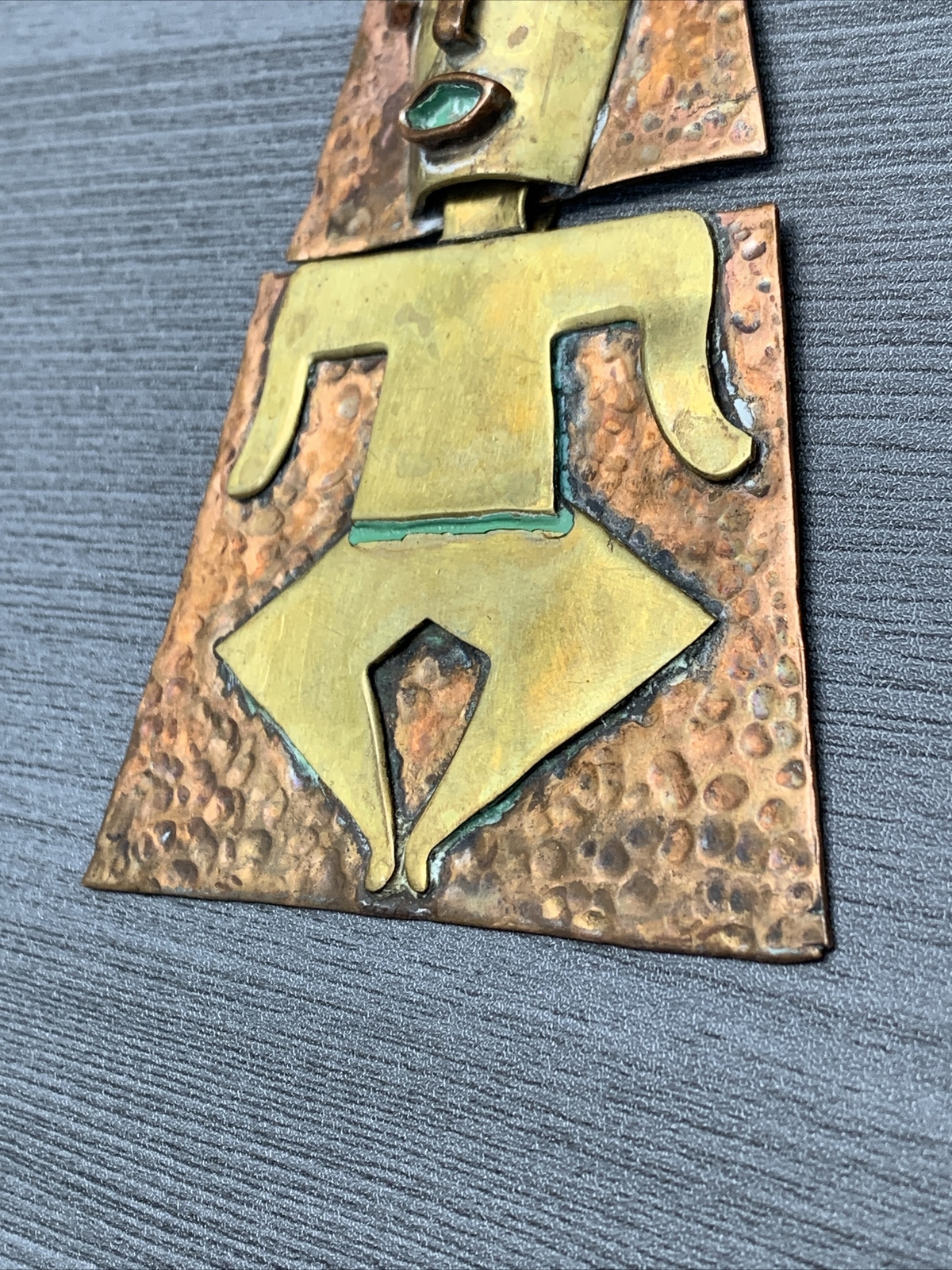 Vintage Casa Maya Aztec Mayan Tribal Mexico Brass Cop… - Gem