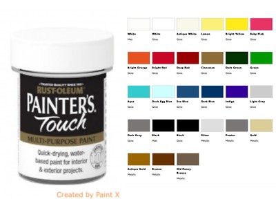 Rust-Oleum Painters Touch Multi Purpose Matt Metallic Gloss Paint Toy ...
