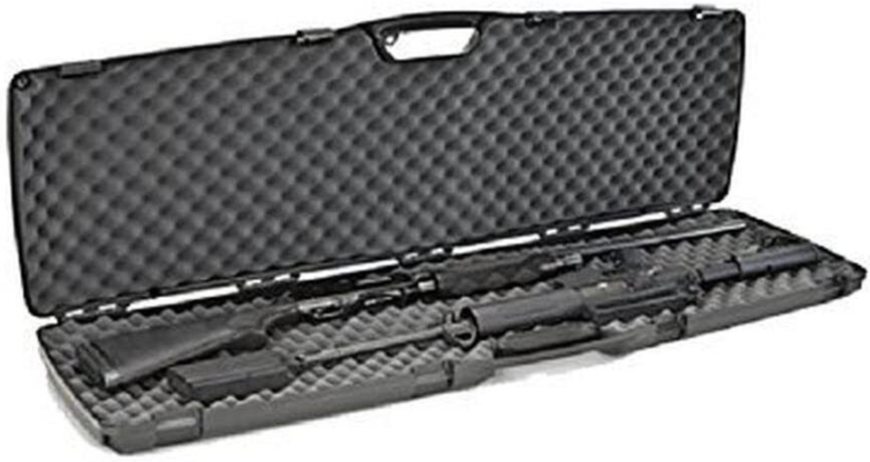 Double Gun Case Rifle Shotgun Double Scoped Hard Carry Case Padded ...