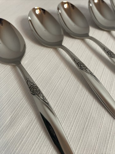 Oneida LTD Wm Rogers LA ROSE Premier Stainless Seven Dinner Spoons | eBay