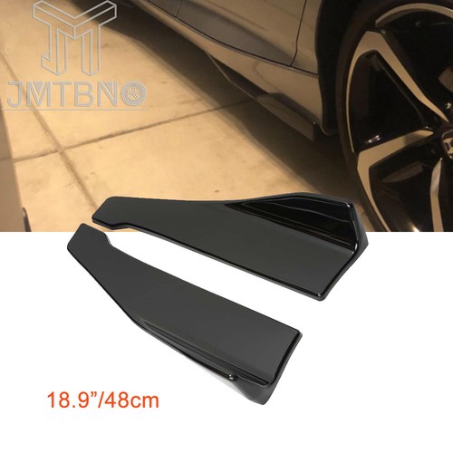 2x Universal Rear Lip /Side Skirt Extension Rocker Splitter Winglet ...