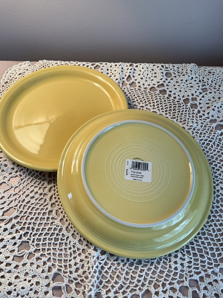 Fiestaware Retired Sunflower Buffet 9” Plates Set Of 2 New With Tag | eBay