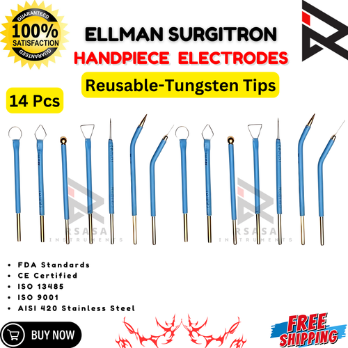 set of 14pcs Ellman Surgitron Skin Cautery Electrodes Reusable-Tungsten ...