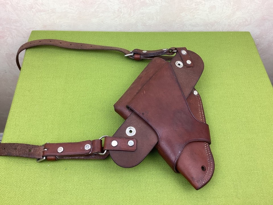 Vintage Brown Leather Aircrewman Military Revolver M13 Belt Holster ...