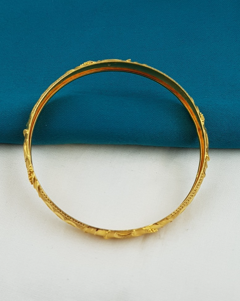 Plain Yellow Gold Bangle 22K Dubai Handmade Luxury Design Wedding look ...