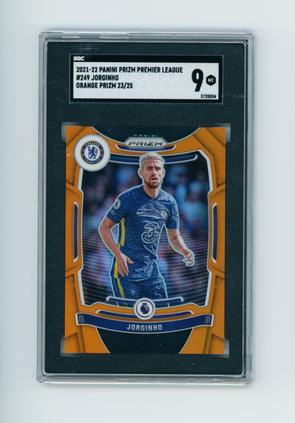 2021-22 Jorginho Panini Panini Prizm Orange Chelsea FC Card 23/25 SGC 9 ...