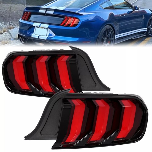 Fit Ford Mustang 2015-2023 Red LED Tail Lights Sequential Indicator ...