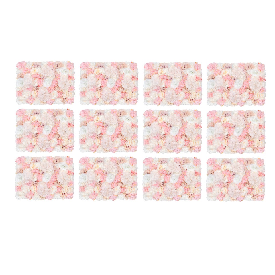 Flower Wall Panel Artificial Flower Wall Backdrop Flower Decoration 12 ...