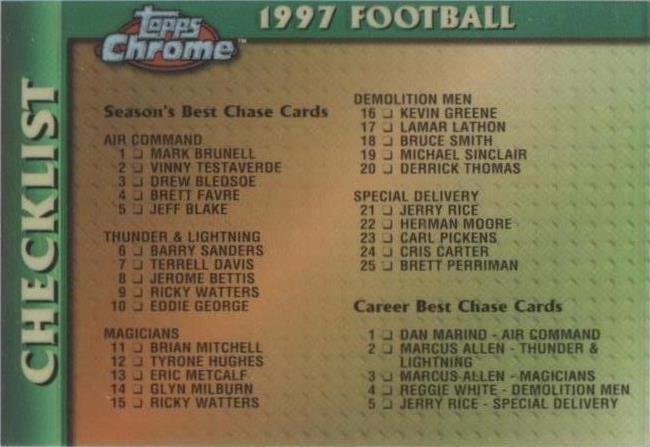 1997 Topps Chrome - Checklist #165 Refractor for sale online | eBay