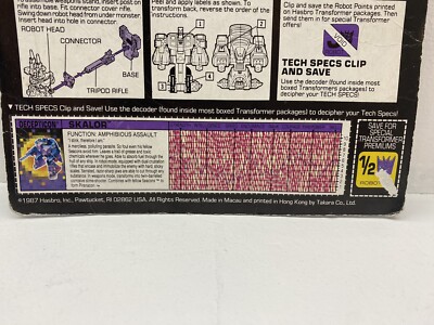 Skalor Transformers Tech Specs Card Decepticon | eBay