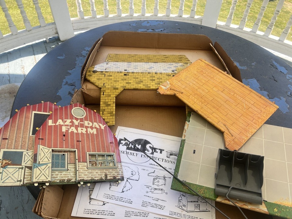 classic Vintage Marx Modern Farm Set c1960 vintage original box partial ...