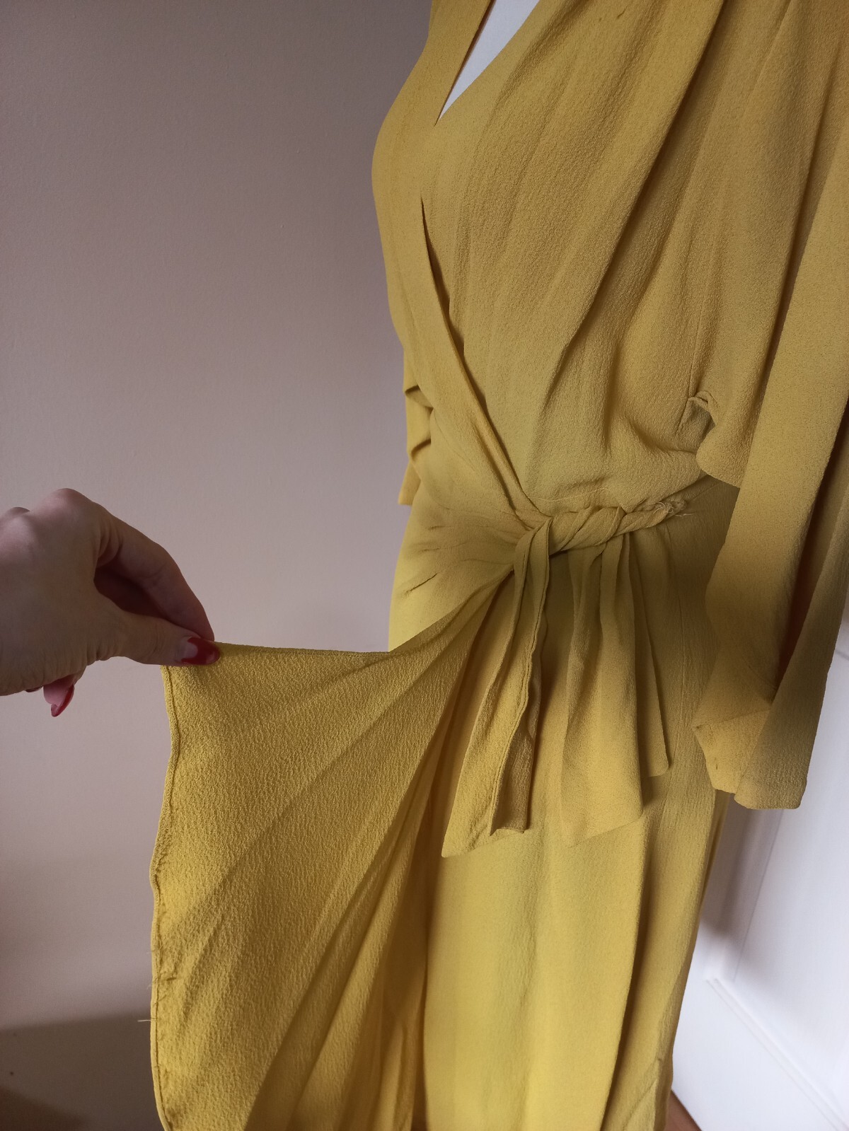 Vintage 1940s Rare True Chartreuse Padded Shoulders Wrap Bombshell ...