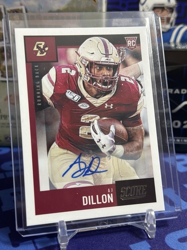 AJ Dillon Auto 2020 Score Base Rookie PACKERS RODGERS GREEN BAY 2417 | eBay